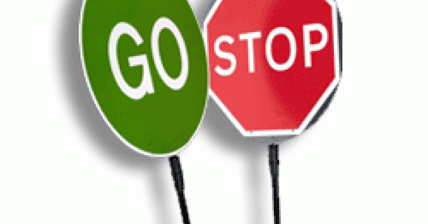 Stop/Go Double Sided Lollipop Sign